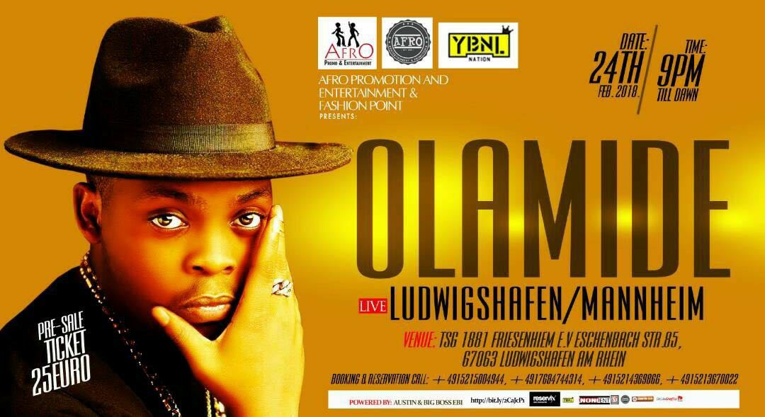 | Get your tickets here; Science student, OLAMIDE Live in Ludwigshafen ...